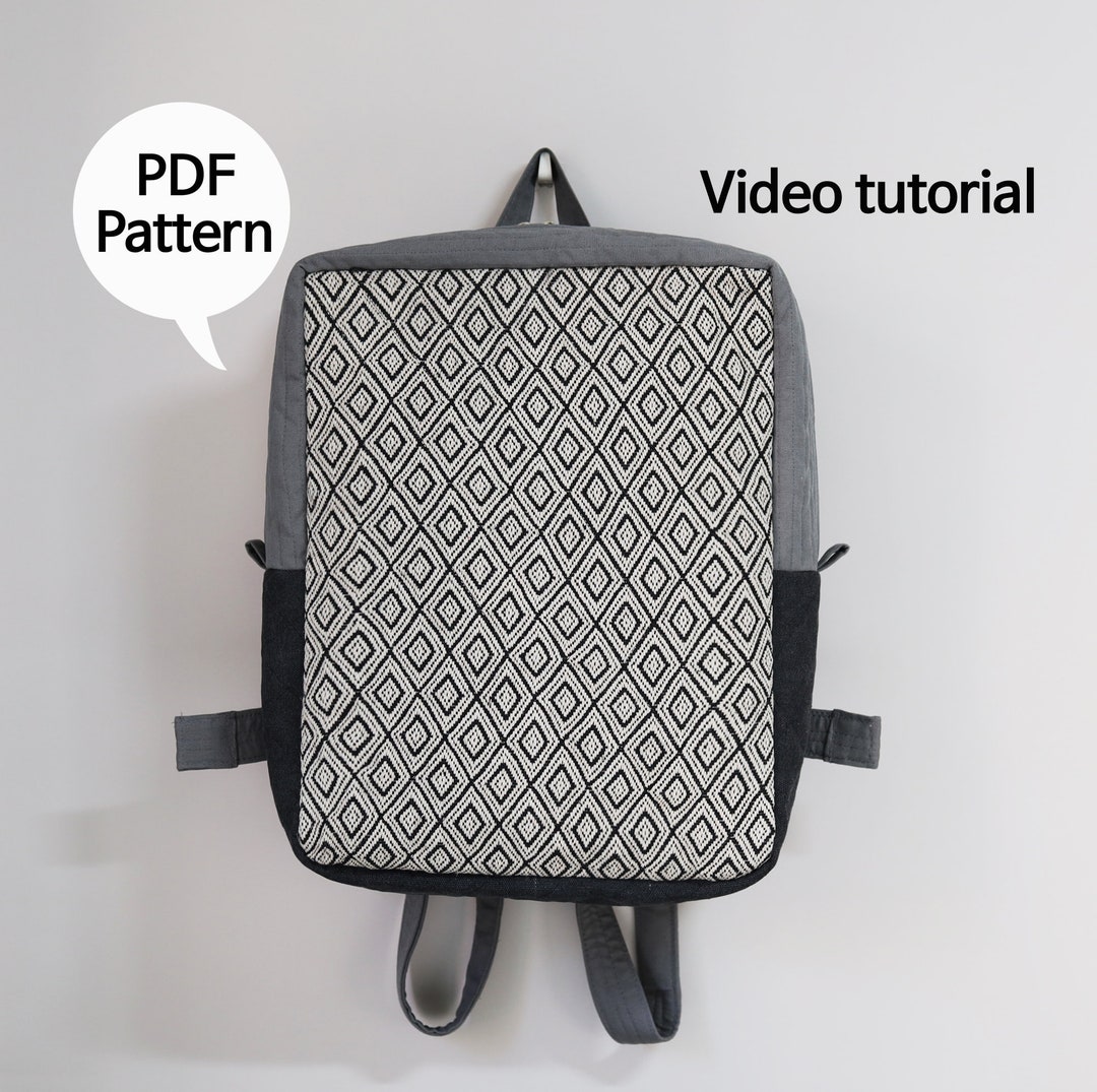Backpack PDF Sewing Pattern, Video Tutorial - Etsy