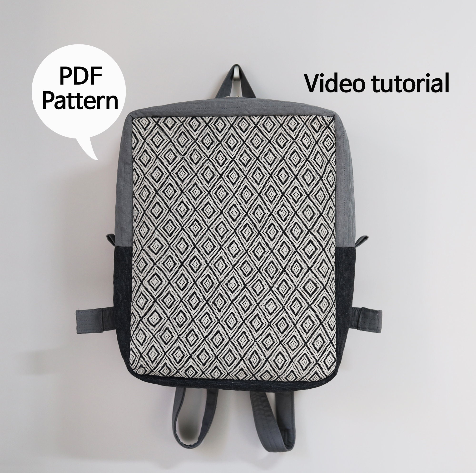Backpack PDF Sewing Pattern Video Tutorial - Etsy