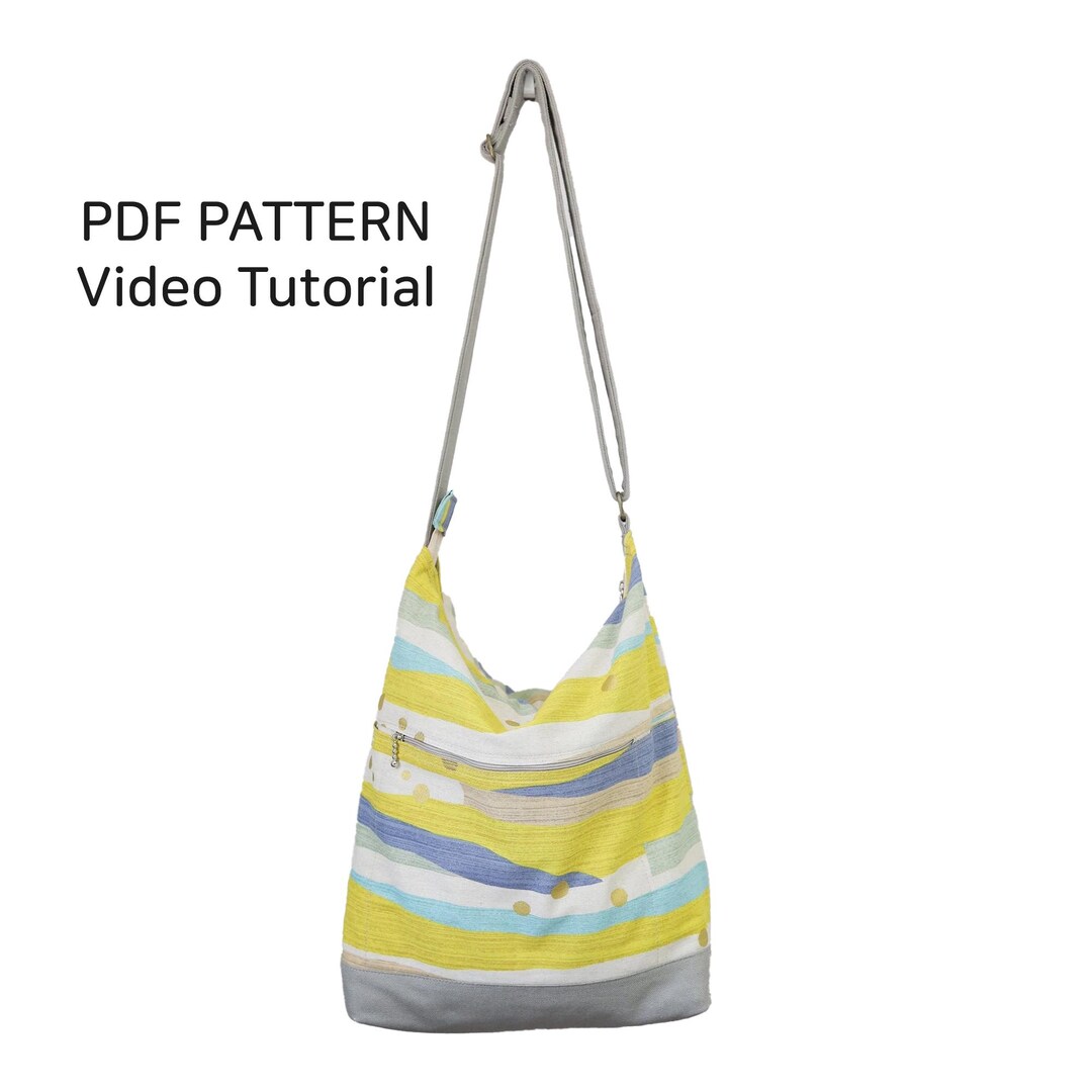 Sewing Boho Shoulder Bag Pattern, PDF Sewing Pattern, Adjustable Straps ...