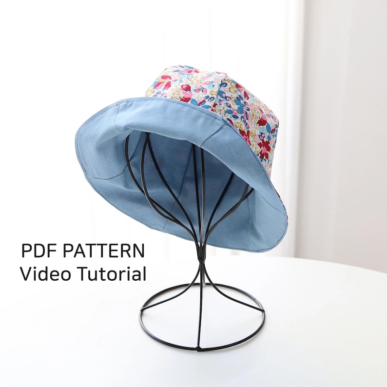 DIY Reversible Bucket Hat Sewing Pattern With Video Guide - 4 Sizes ...