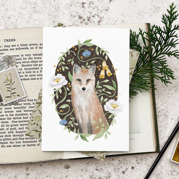 Fox Illustration - Etsy