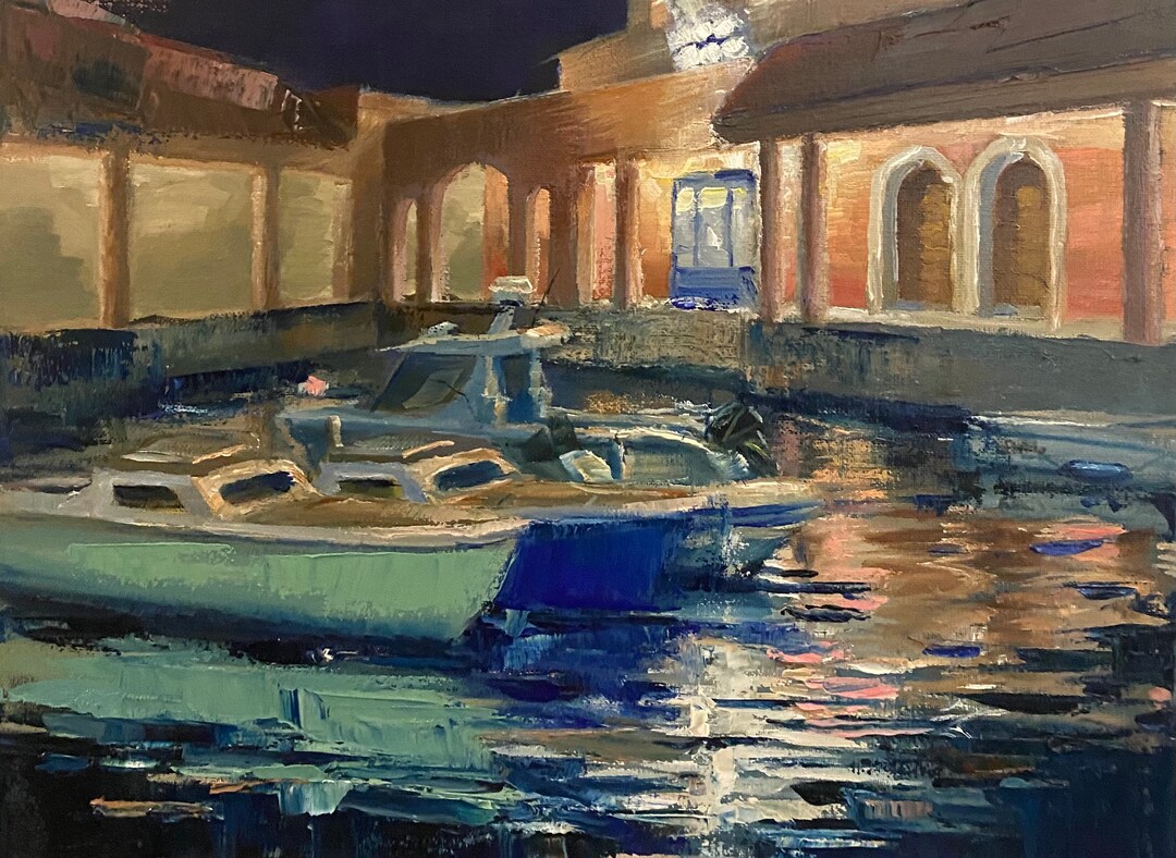 Boats on the French Riviera (original Painting) - Etsy