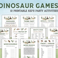 Dinosaur Trivia Game, Printable Dinosaur Game for Kids & Adults ...