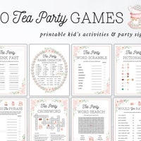 Mother's Day Tea Party Printable Games, Tea Party Activities, Mother's ...