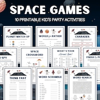 54 Space Charades | Charades Games | Space Activities for Kids ...