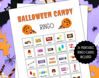 Halloween Candy Bingo - Etsy