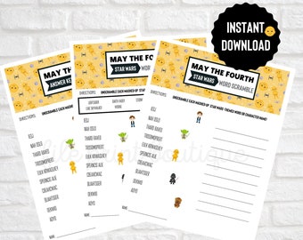 May the 4th Star Wars Printable Kids Activitiesstar Wars | Etsy