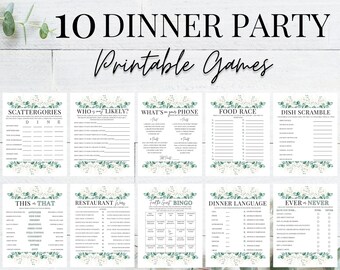 Printable Dinner Party Games - Etsy