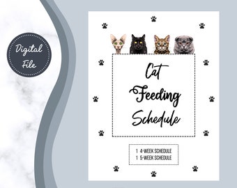 Cat Food Schedule - Etsy