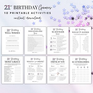 21st Birthday Printable Games, 21st Birthday Scavenger Hunt, 21st ...