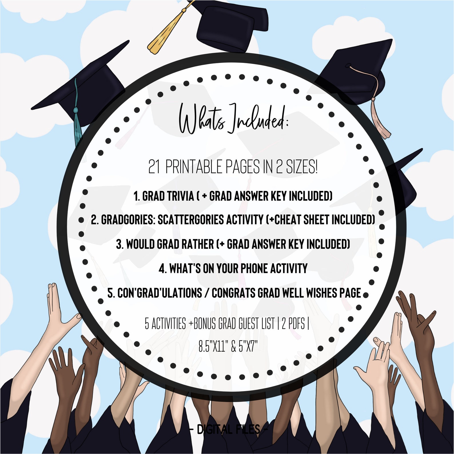 Graduation Party Game Bundle Gold Graduation Games - Etsy