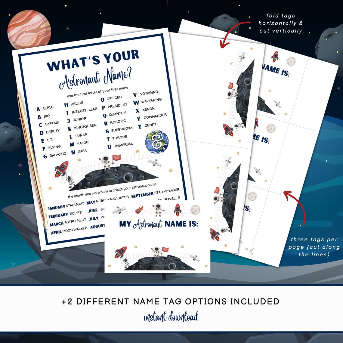 Space Printable Games, Space Birthday Games, Space Games for Kids ...