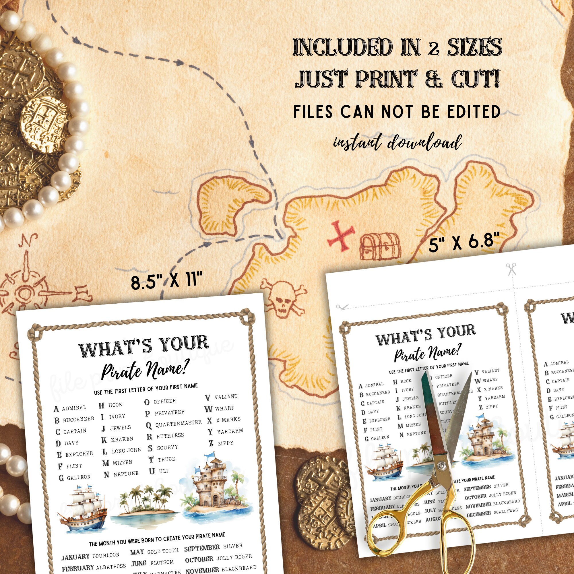 What's Your Pirate Name, Pirate Name Creator Printable, Printable ...