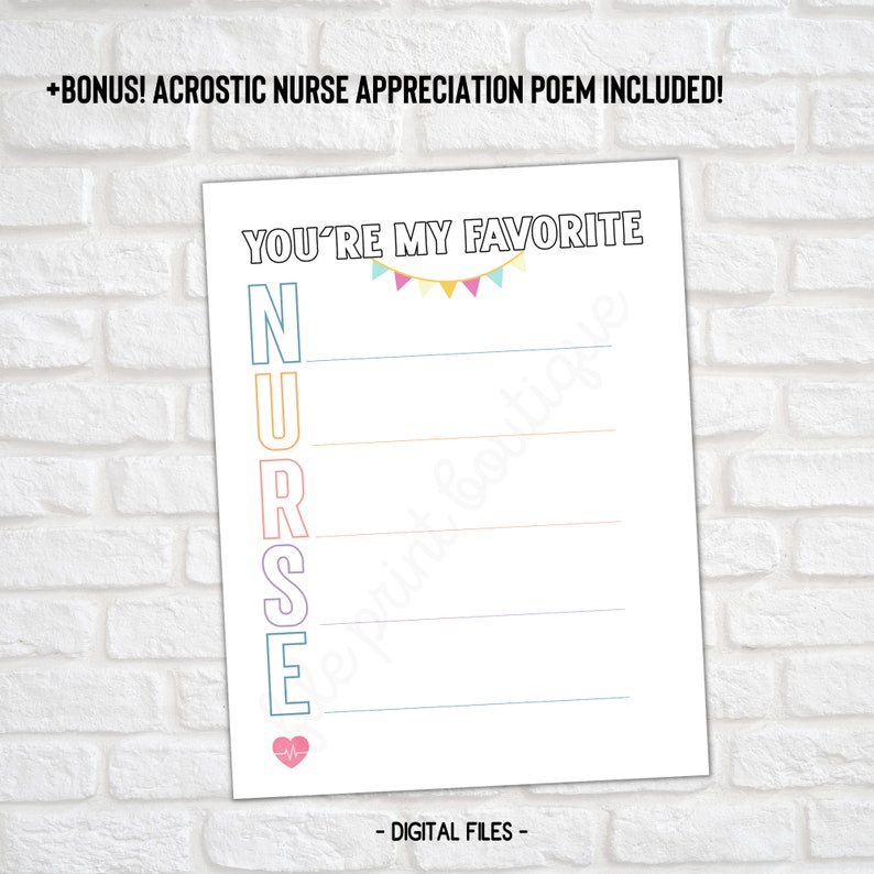 Nurse Appreciation Awards Printable: 10 Unique Awards & Poem (digital ...