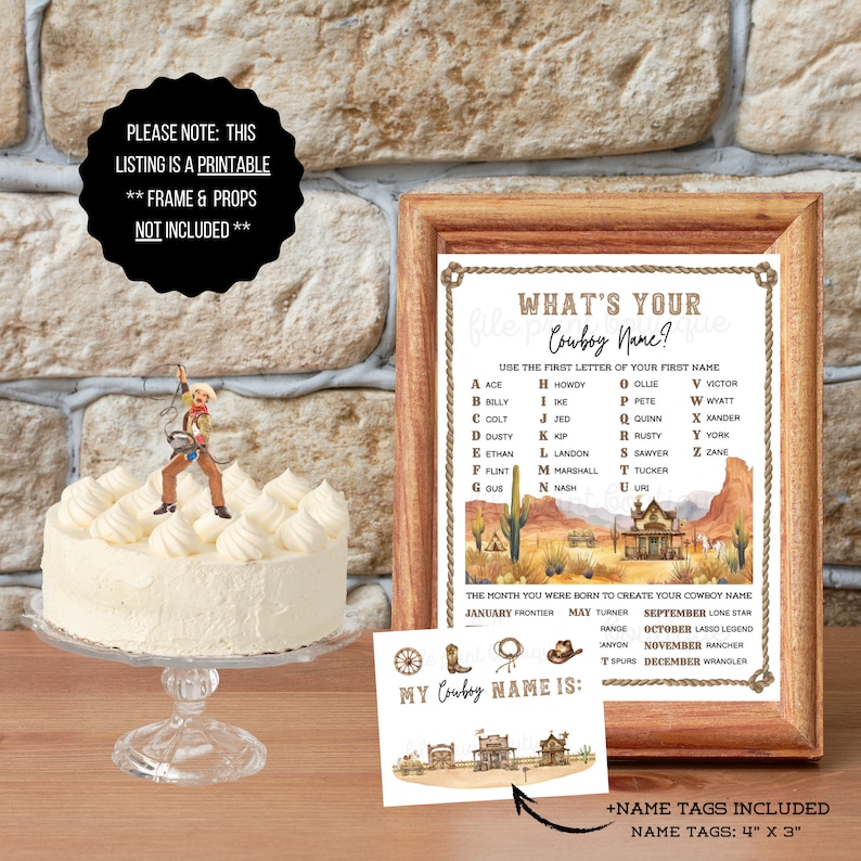 Cowboy Party Games: Printable Activities Bundle (digital Download) - Etsy