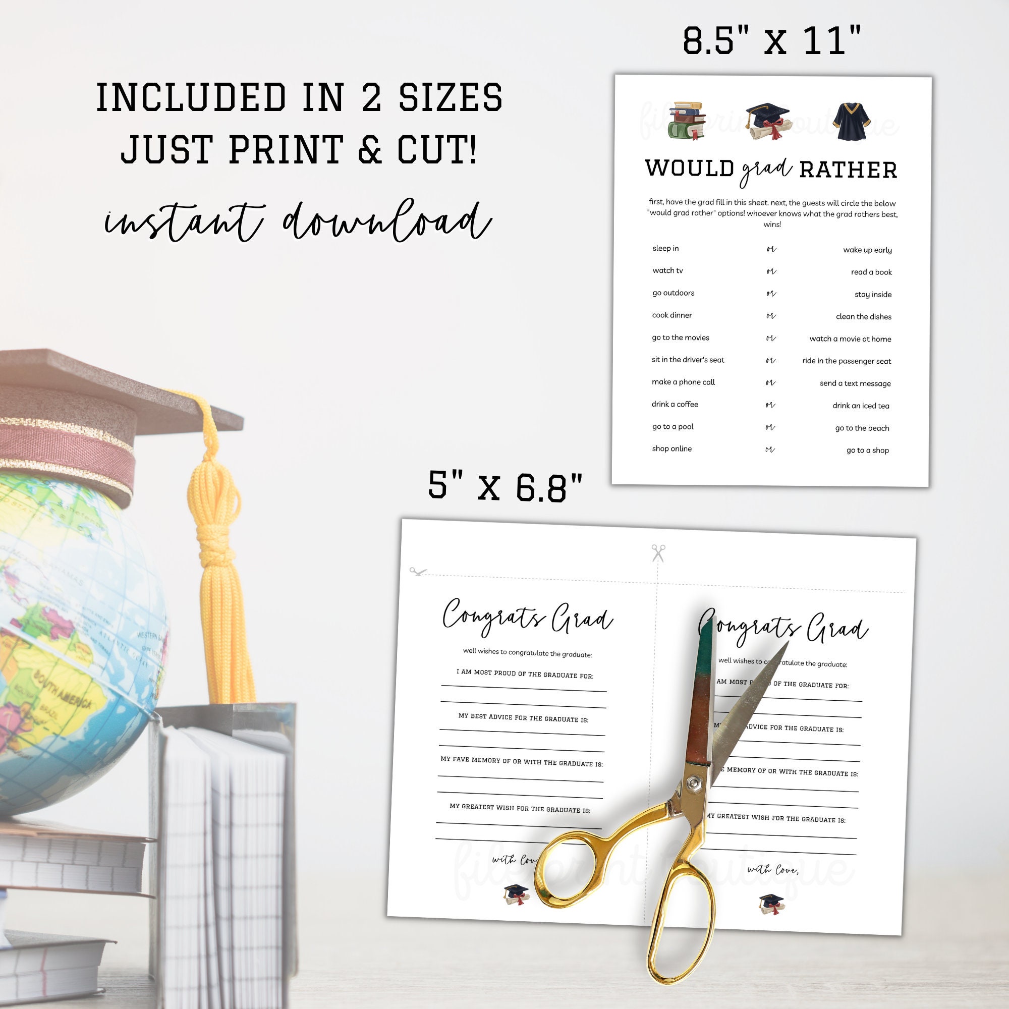 Graduation Party Game Bundle, Graduation Sign, Graduation Party ...