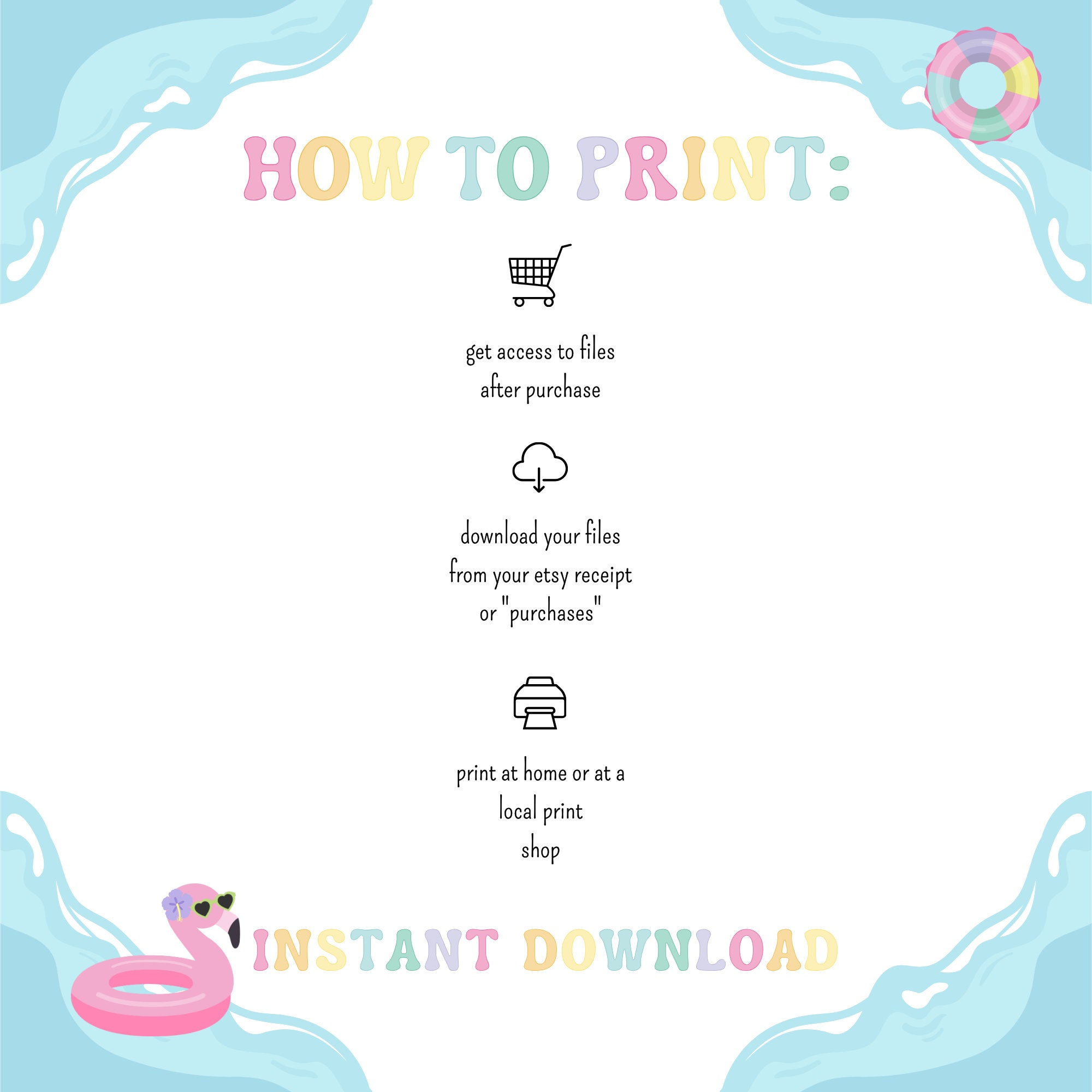 Pool Party Games for Kids Printable, Printable Pool Party Games, Pool ...