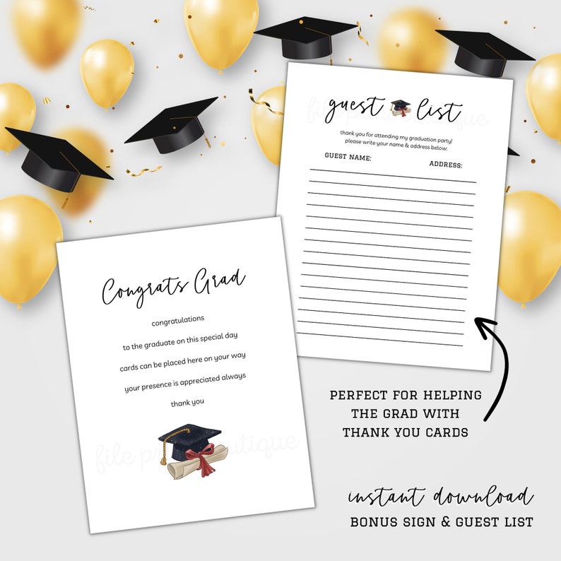 Graduation Party Game Bundle, Graduation Sign, Graduation Party ...