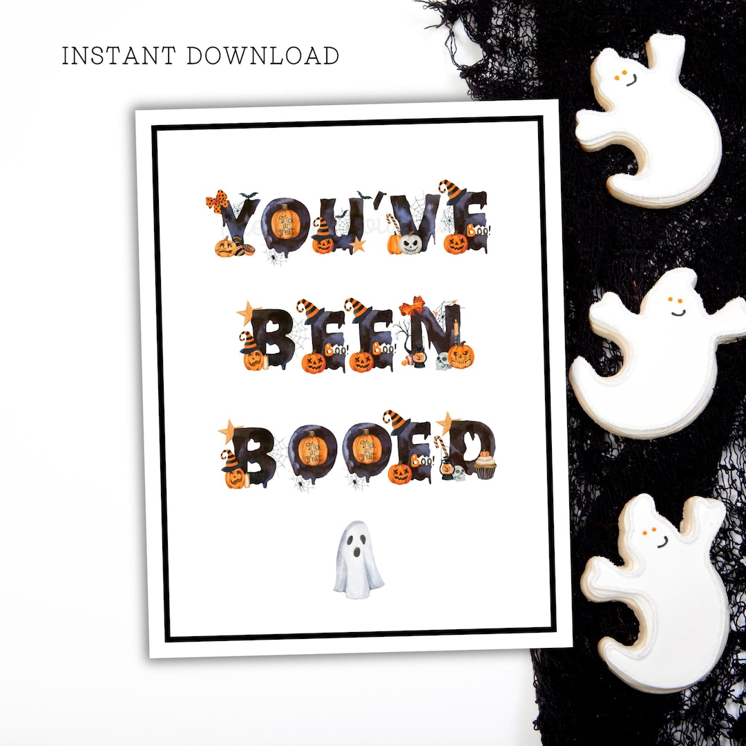 You've Been Booed, Printable Sign, Booed Sign, Booed, We've Been Booed ...