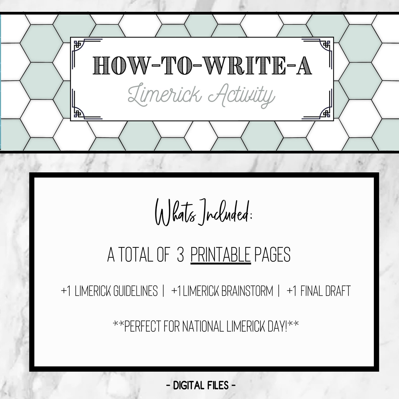 Limerick Printable Activity for Kids, National Limerick Day Printable ...