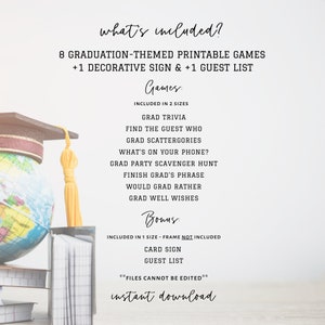 Graduation Party Game Bundle, Graduation Sign, Graduation Party ...