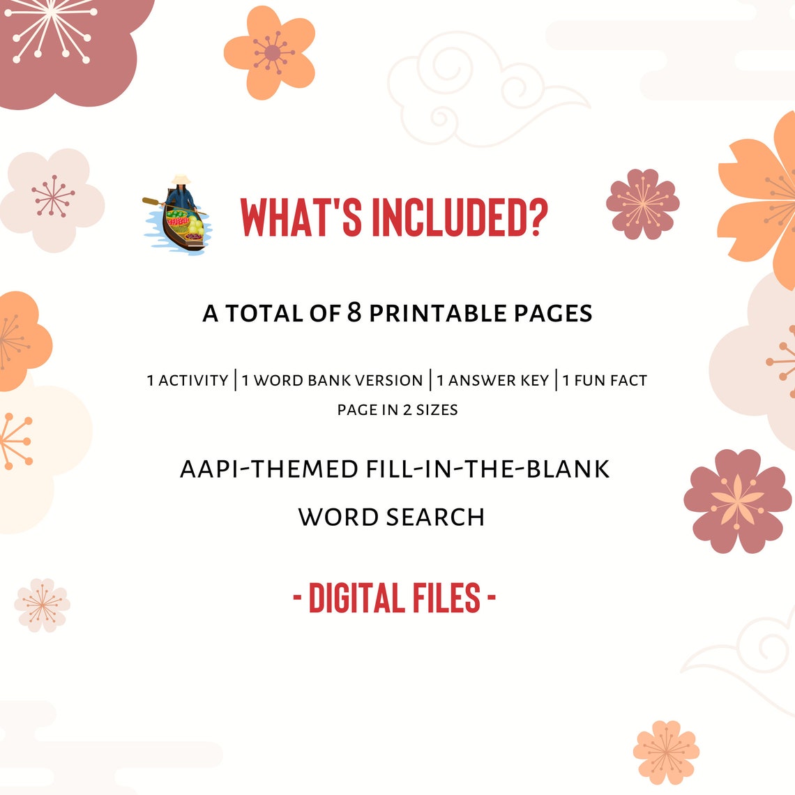 AAPI Heritage Month Printable Activity, AAPI Printable Word Search ...