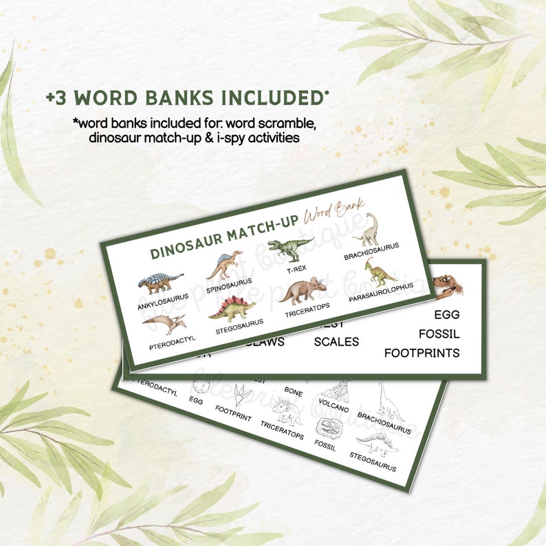 Dinosaur Party Games: 10 Printable Activities (digital Download) - Etsy
