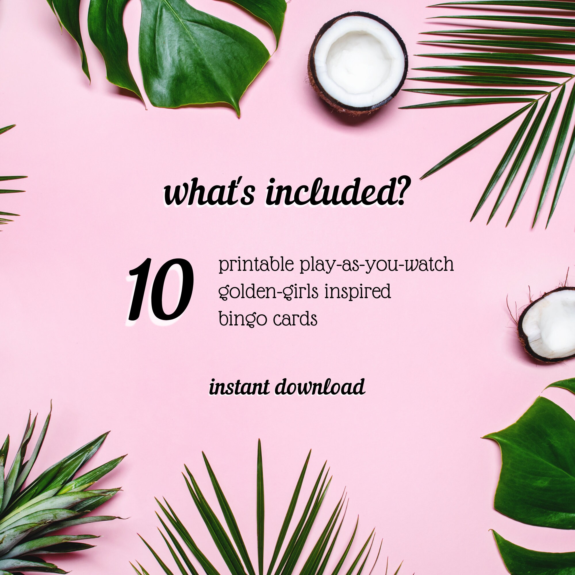 Golden Girls Inspired Printable Bingo, Golden Girls Games, Golden Girls ...