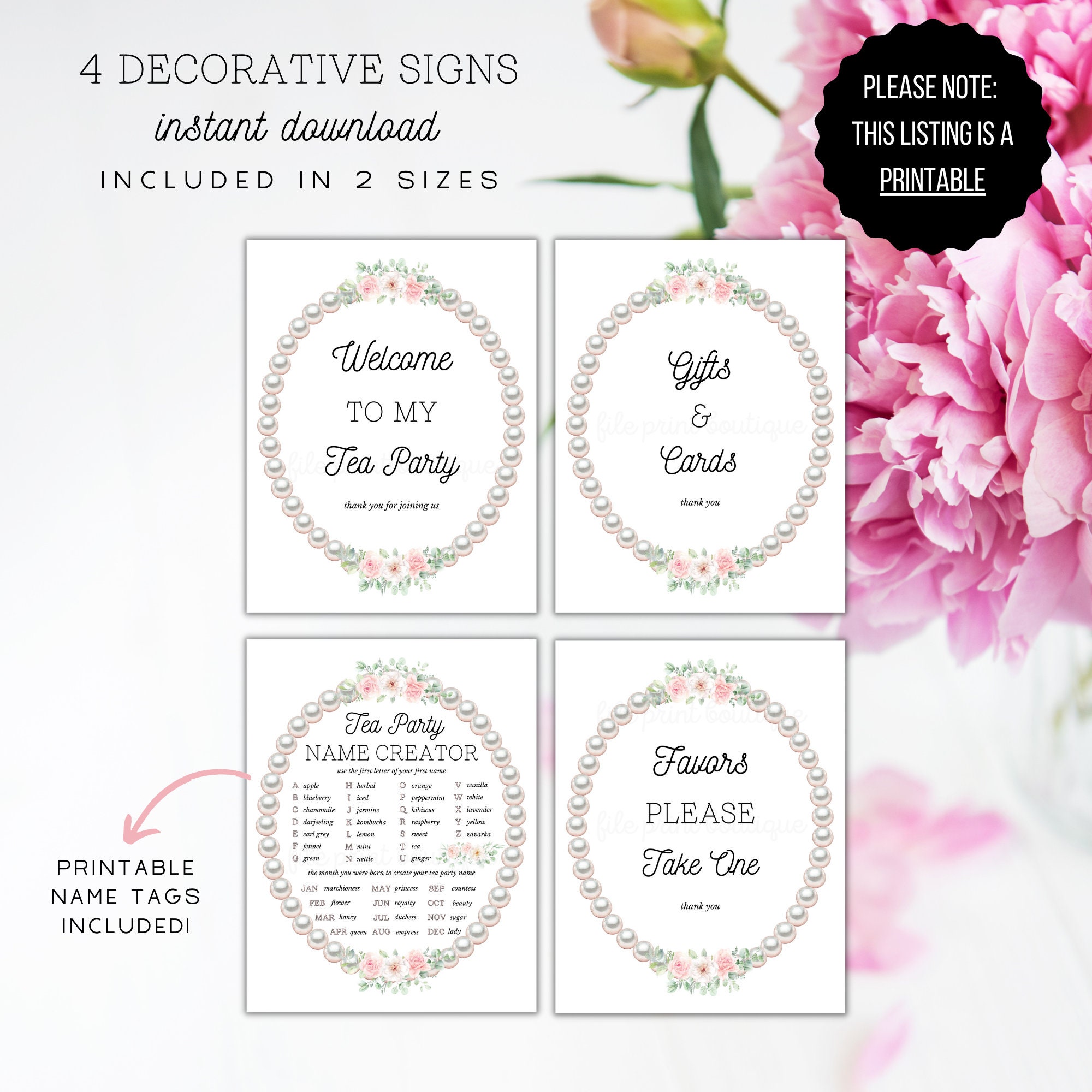 Tea Party Games for Kids Printable, Printable Kid's Tea Party Games ...