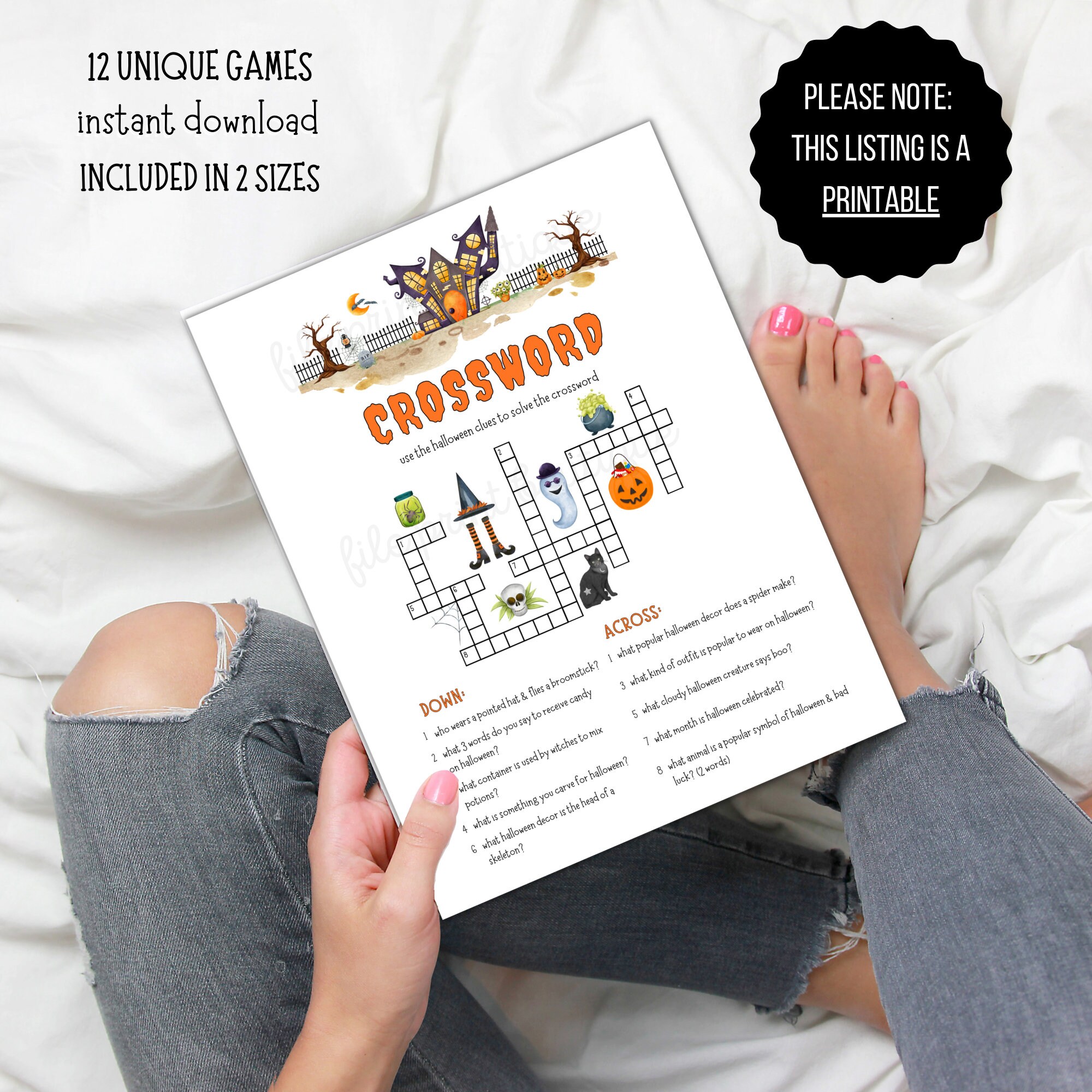 Halloween Printable Games, Halloween Game Bundle, Halloween Printable ...