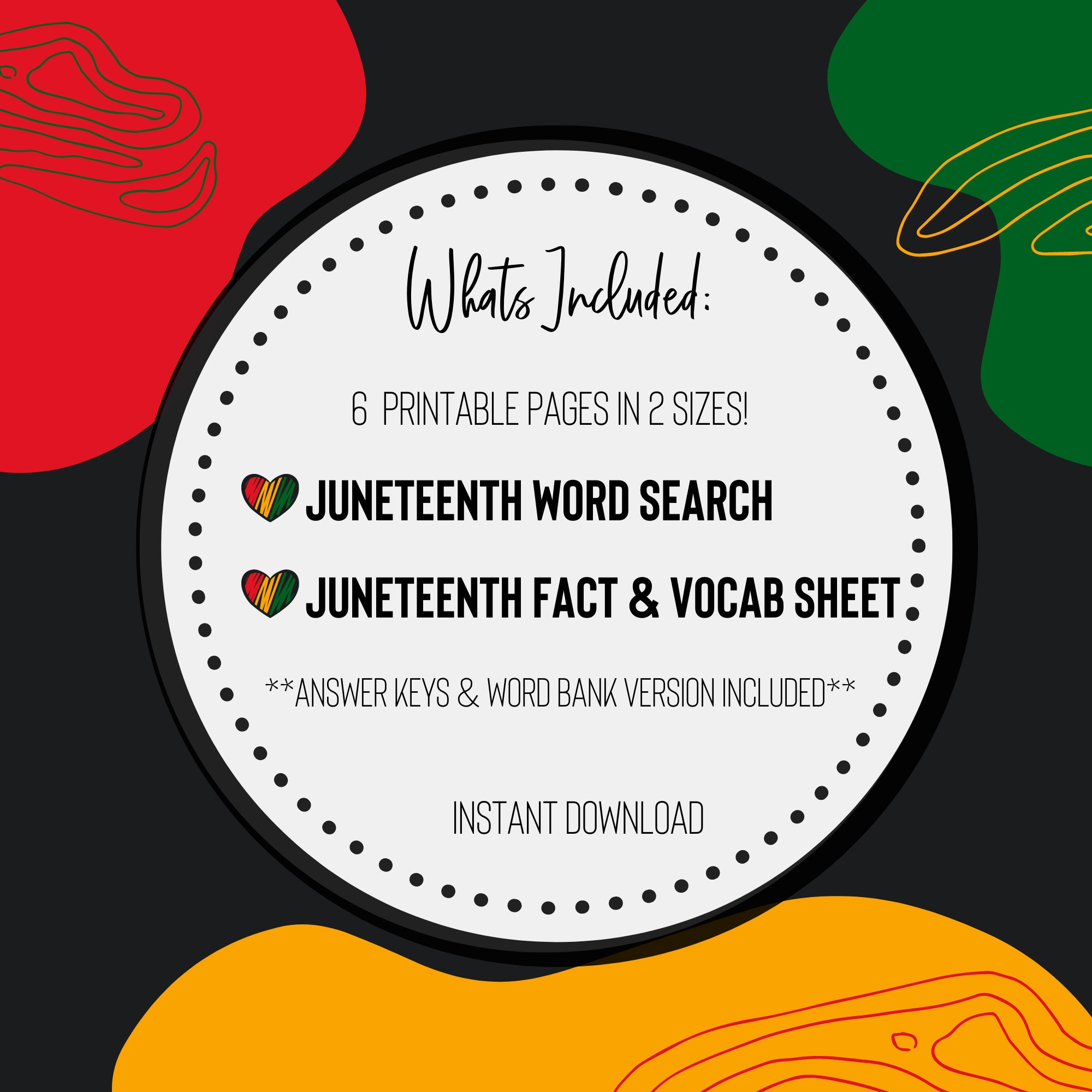 Juneteenth Printable Word Search, Juneteenth Activity for Kids ...