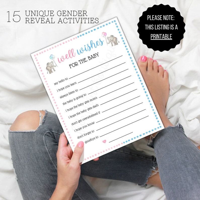Gender Reveal Printable Games, Gender Reveal Bundle, Gender Reveal ...