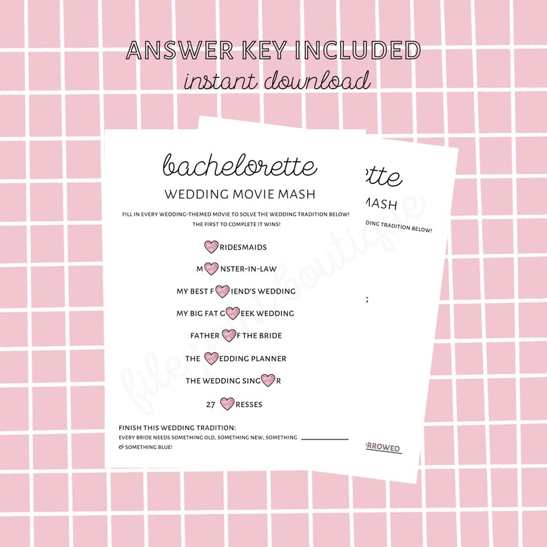 Bachelorette Party Games Printable Clean Bachelorette Party Etsy