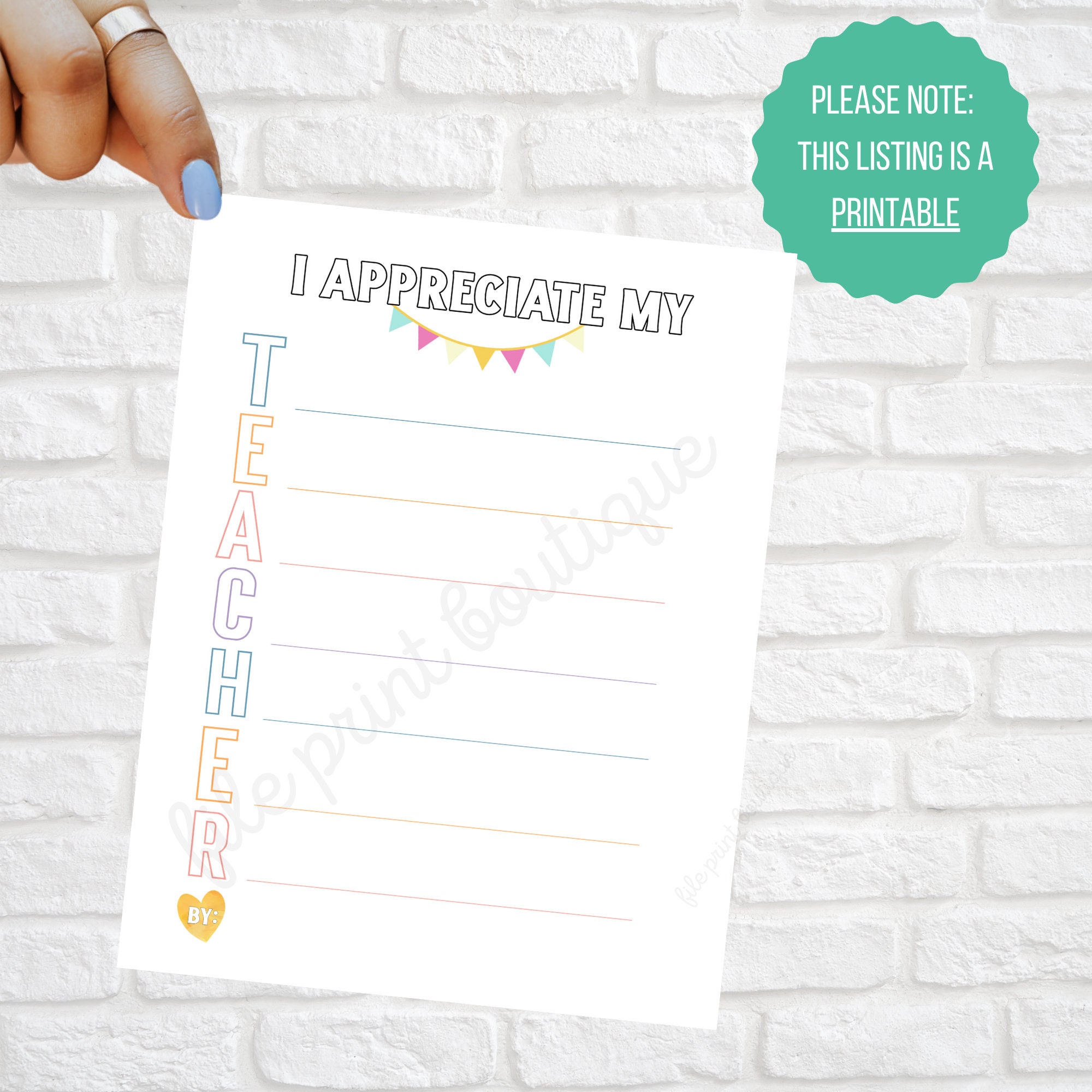 Teacher Appreciation Week Printable, Teacher Acrostic Poem, Teacher ...