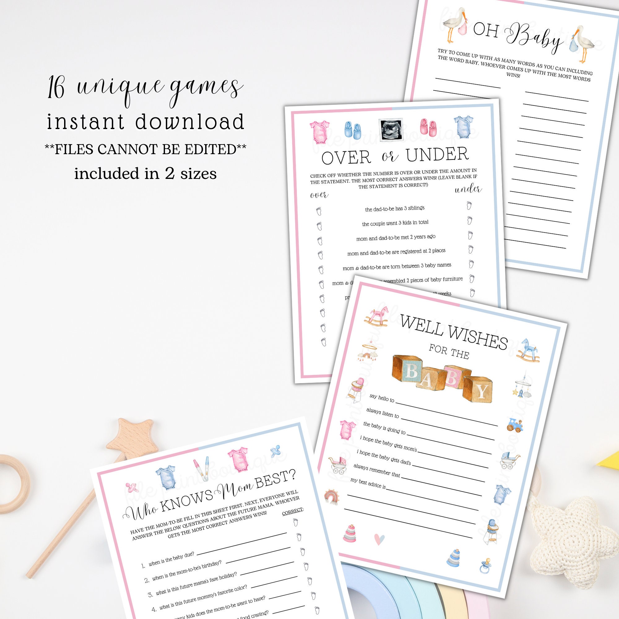 Gender Reveal Party Games Printable Gender Reveal Activities - Etsy ...