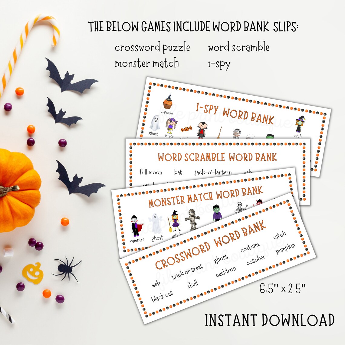 Halloween Printable Games, Halloween Game Bundle, Halloween Printable ...