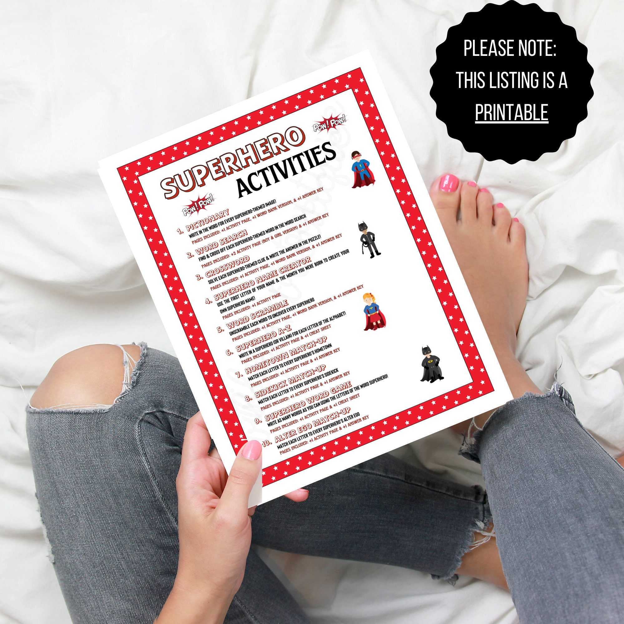 Superhero Party Games: Printable Kids Activities Bundle (10 Games) - Etsy