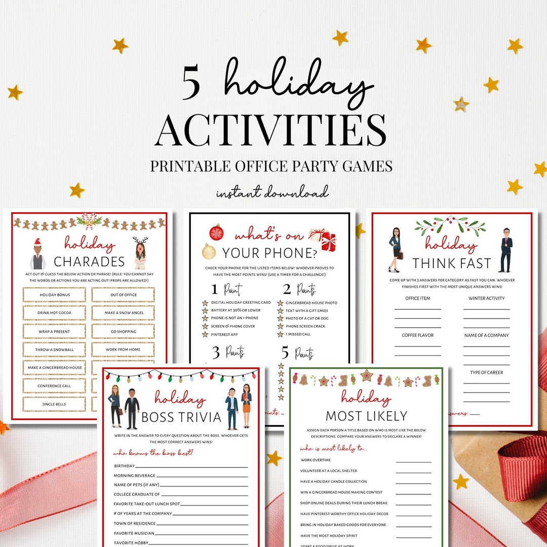 Holiday Office Party Games, Holiday Office Party Printable, Holiday ...