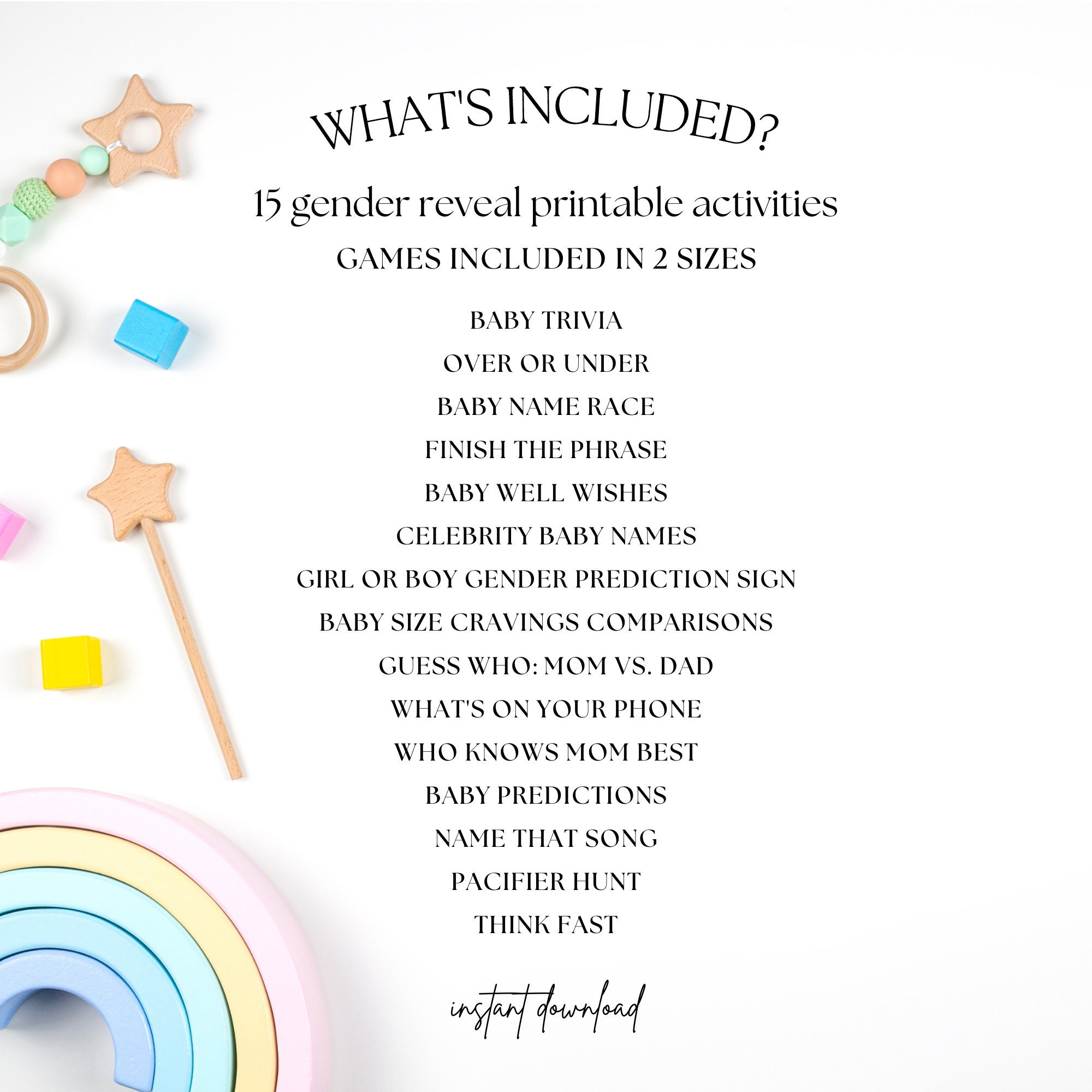 Gender Reveal Party Games Printable Gender Reveal Activities - Etsy