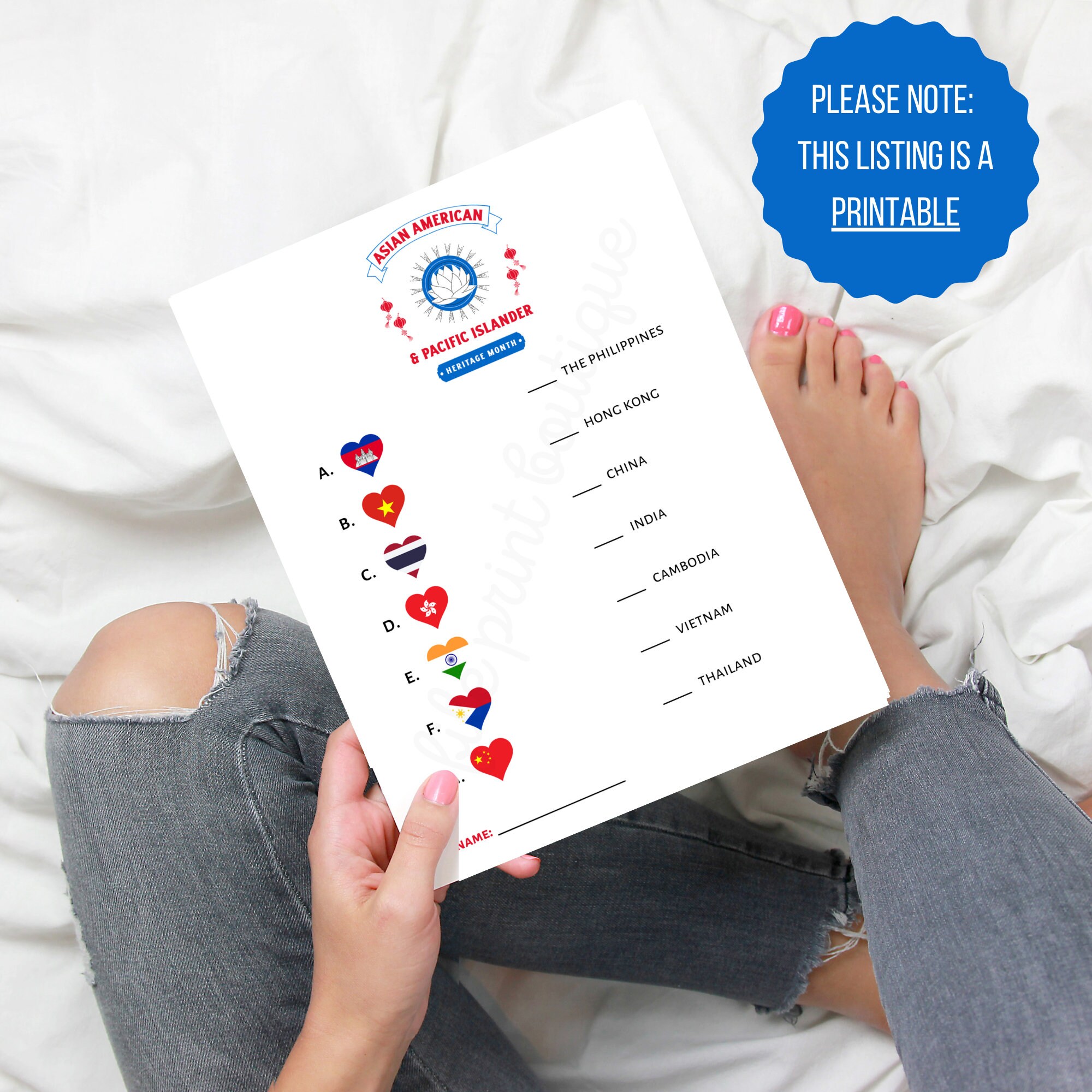 AAPI Heritage Month Printable Flag Match-up, AAPI Printable, AAPI ...