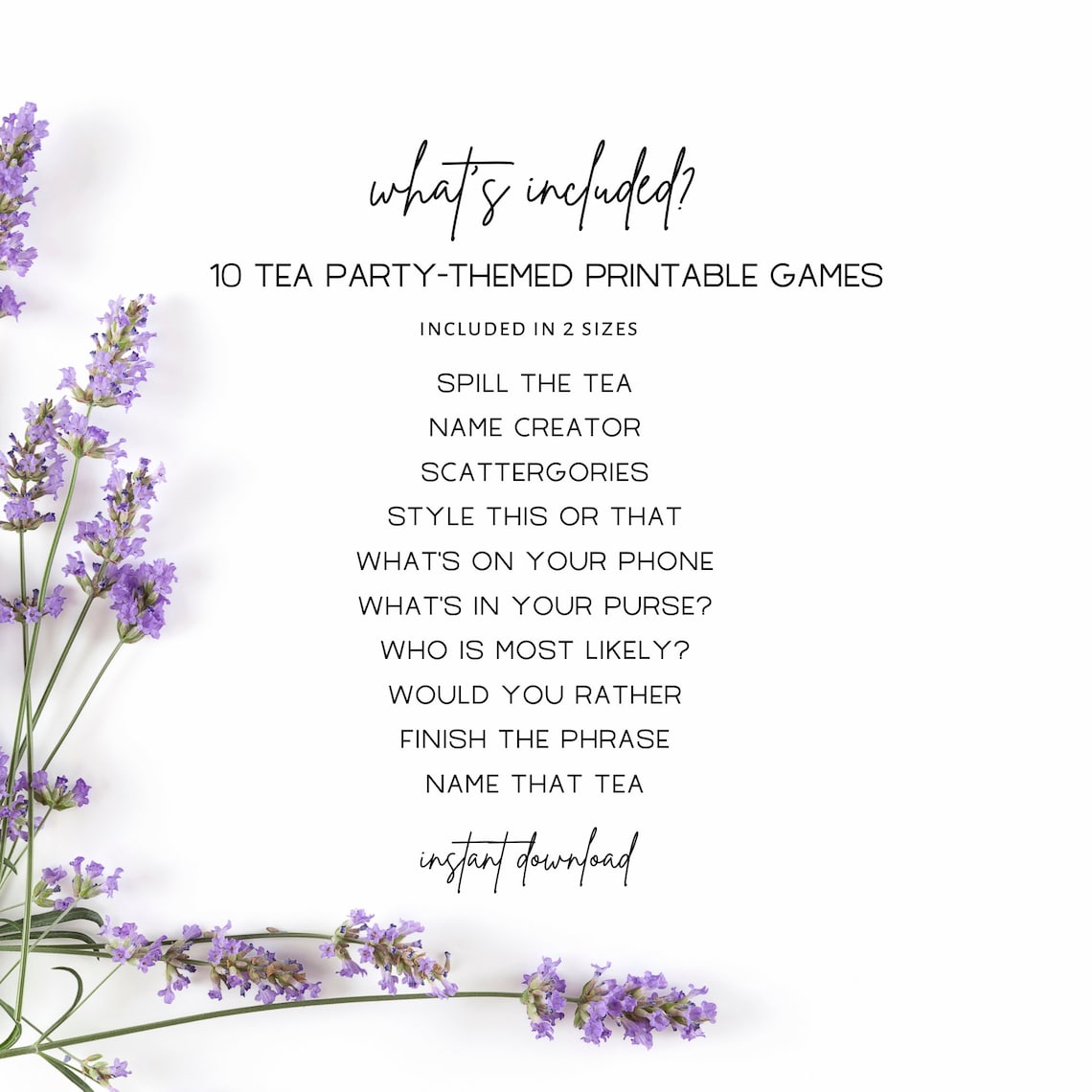 Tea Party Games Printable, Tea Party Activities, Ladies Tea Party Games ...