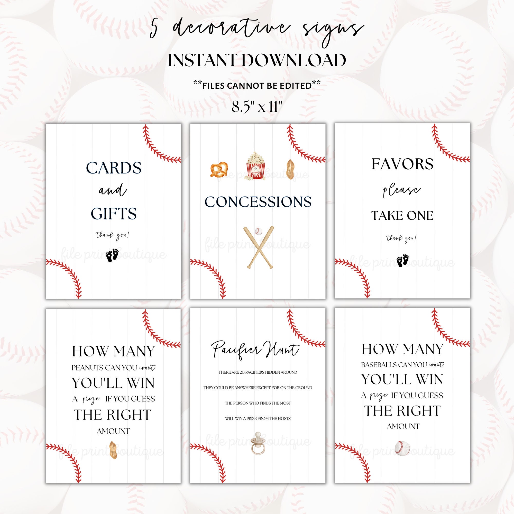 Baseball Baby Shower Games Printable, Baseball Baby Shower, Baseball ...