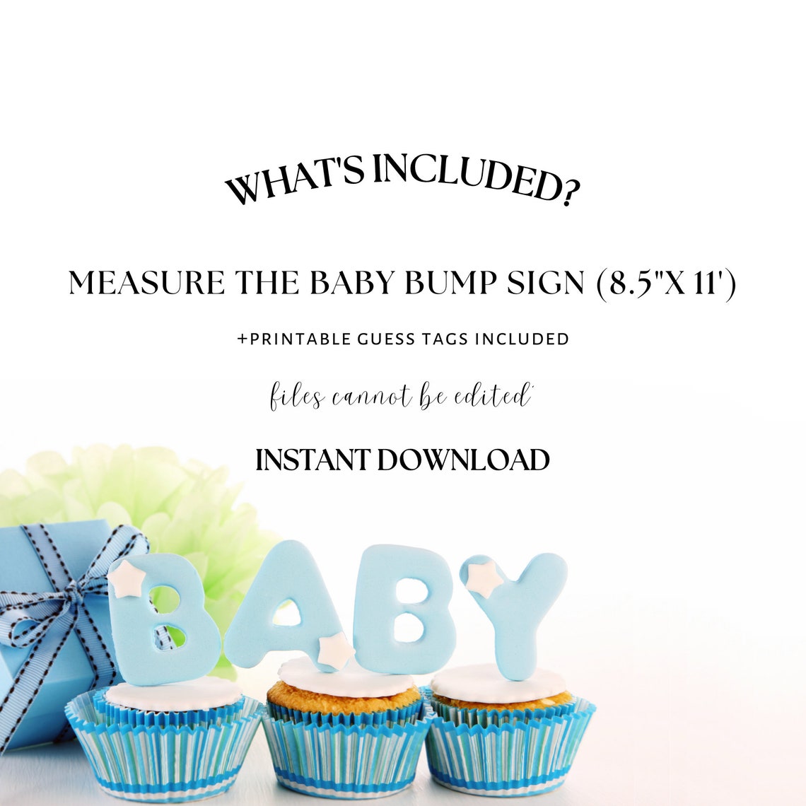 Measure the Baby Bump Printable Sign, How Big is Mommy's Belly Game ...
