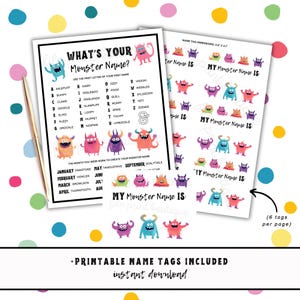 Monster Party Games, Printable Monster Games, Monster Games for Kids ...