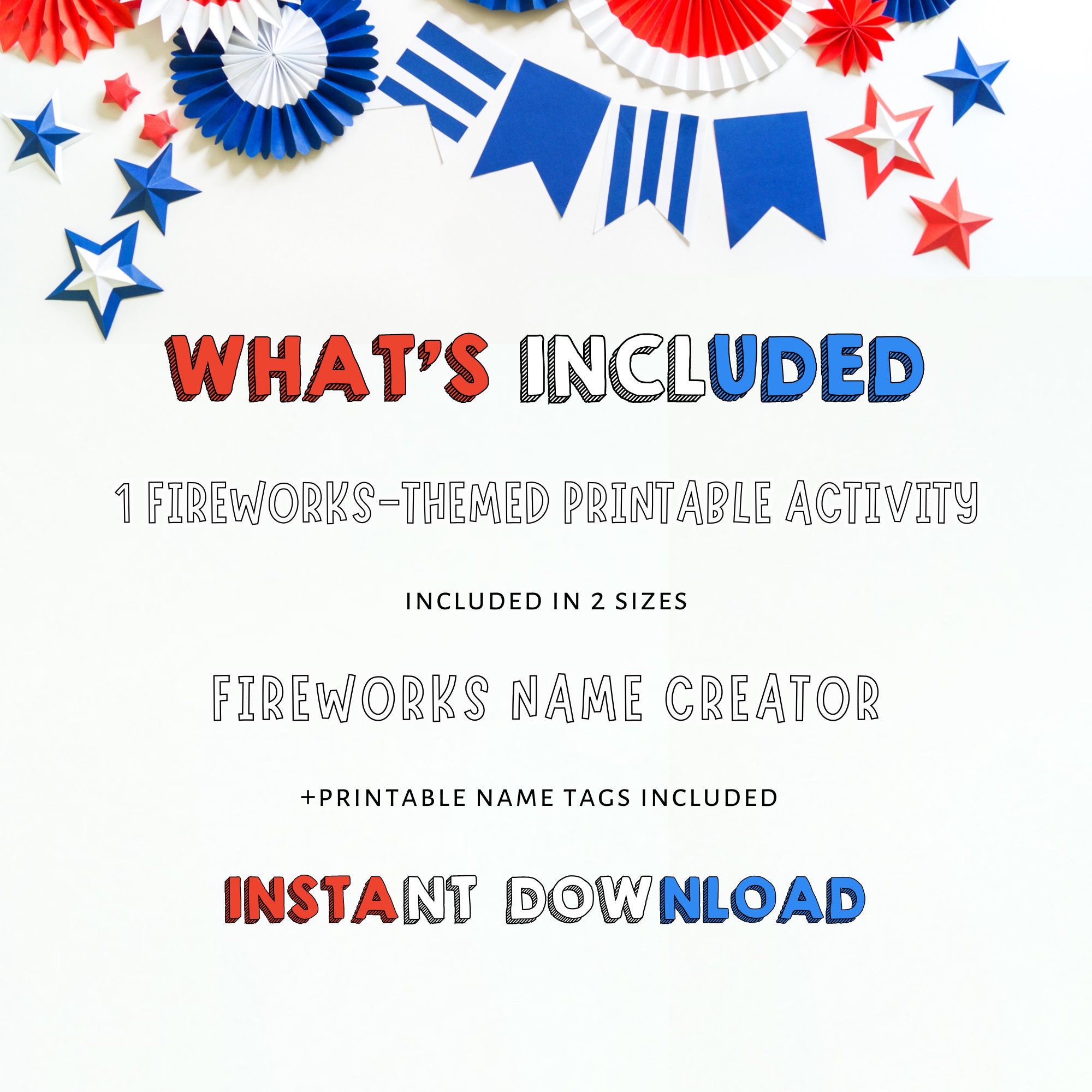 What's Your Fireworks Name Printable, Printable Fireworks Name Creator ...