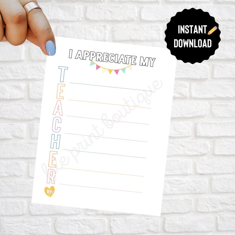 Teacher Appreciation Week Printable, Teacher Acrostic Poem, Teacher ...