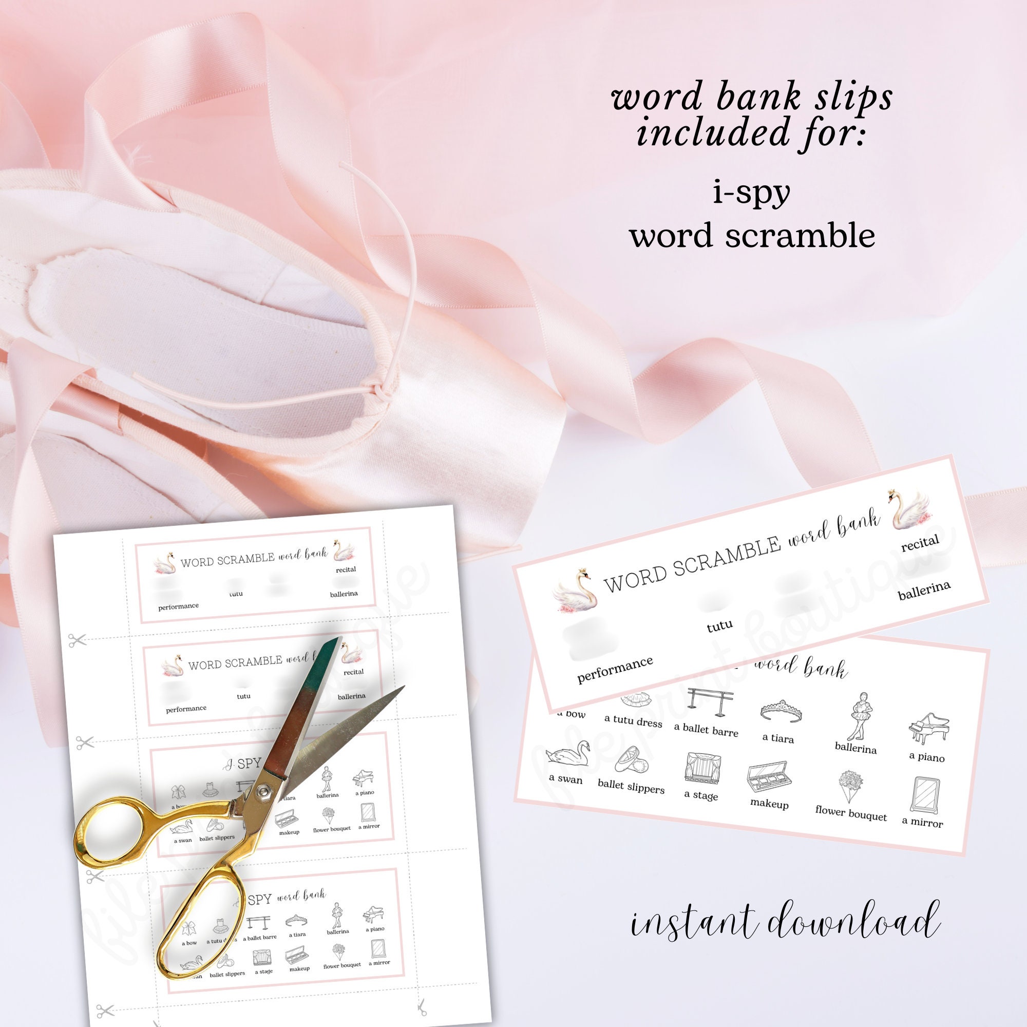 Ballerina Party Games: Printable Ballet Activities Bundle (digital ...