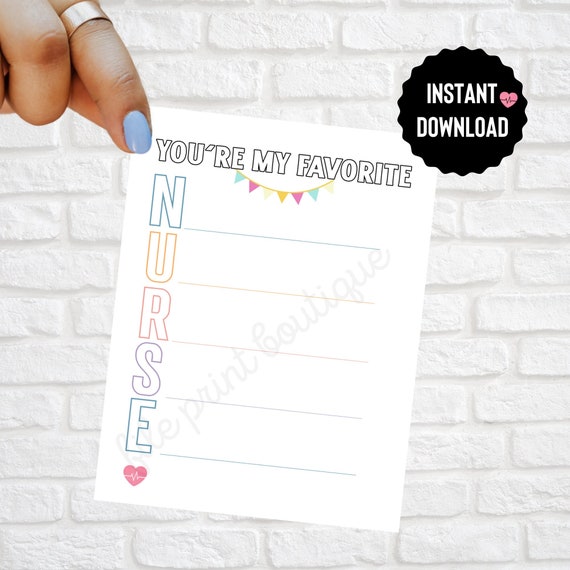 Nurse Appreciation Week Printable Acrostic Poem Nurses Week - Etsy