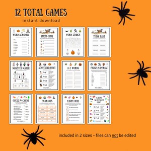 Halloween Printable Games, Halloween Game Bundle, Halloween Printable ...