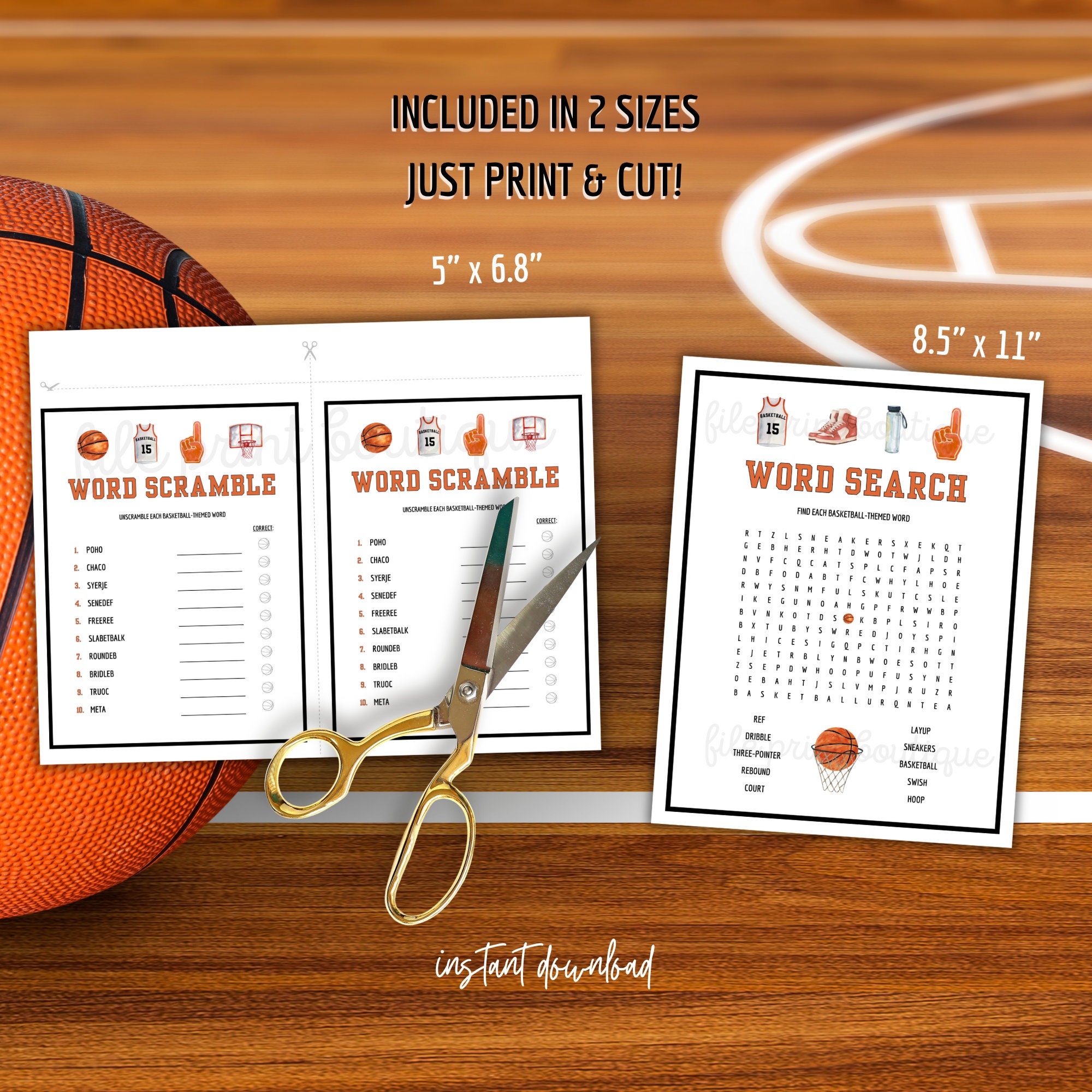 Basketball Printable Games, Printable Kid's Basketball Games ...